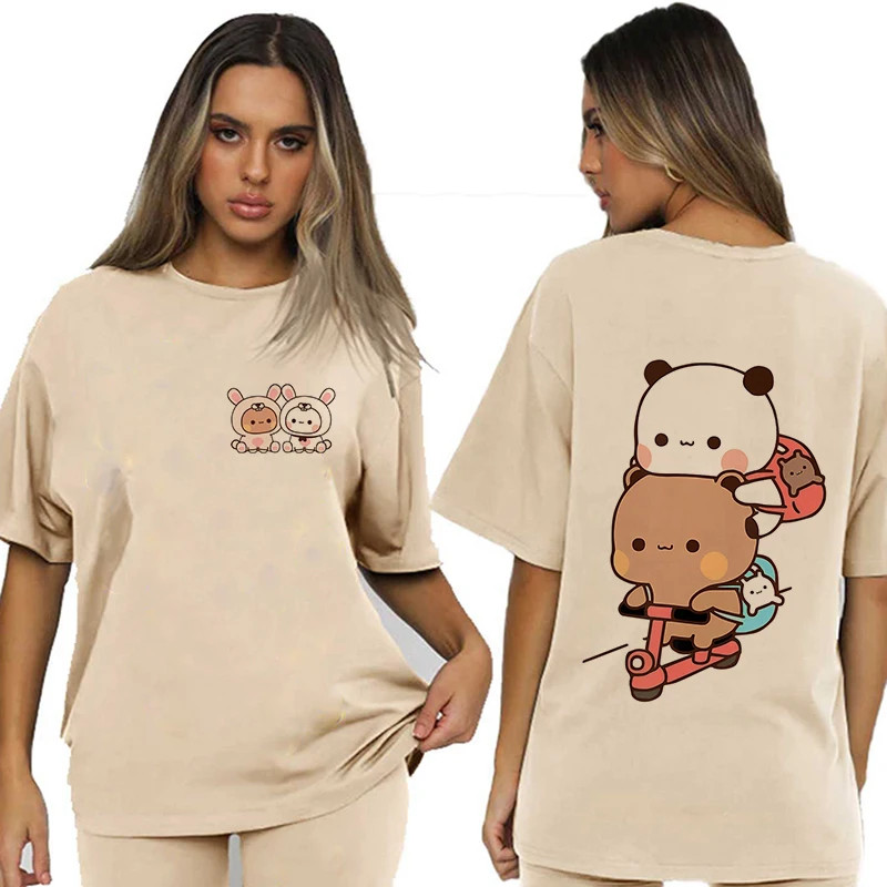 Bubu Dudu Women’s Oversized T-Shirt – Graphic Casual Tee