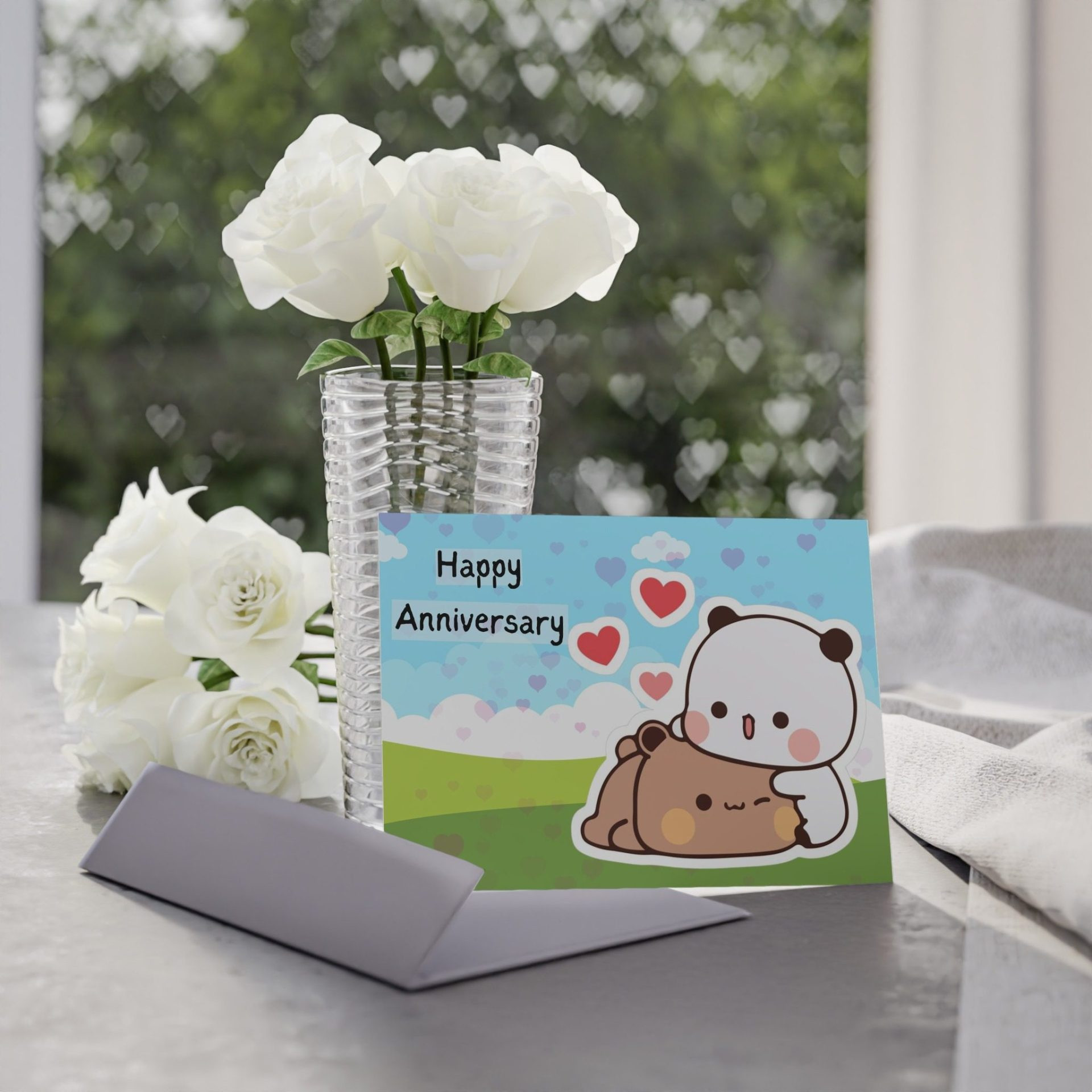 Bubu Dudu Anniversary Handmade Card – A Thoughtful Keepsake